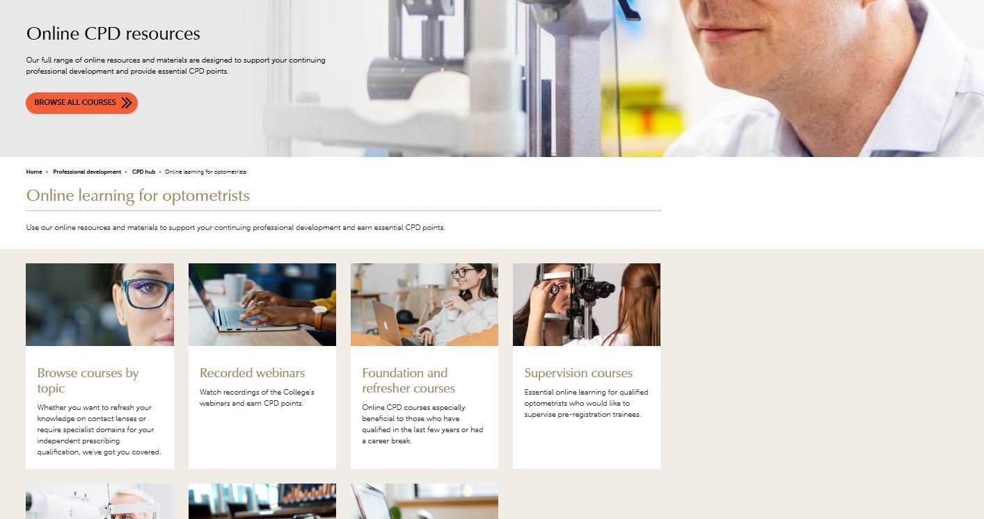 How to access the College's CPD learning platform - College of Optometrists