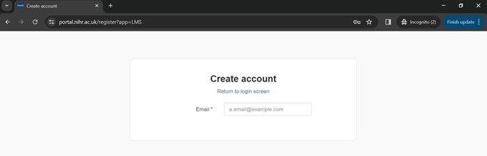Accessing the NIHR Learn account - College of Optometrists